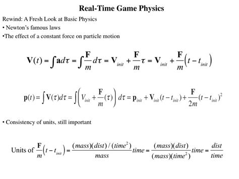 Ppt Real Time Game Physics Powerpoint Presentation Free Download Id2011748