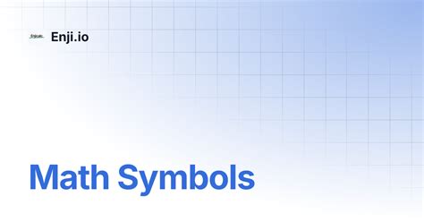 Math Symbols