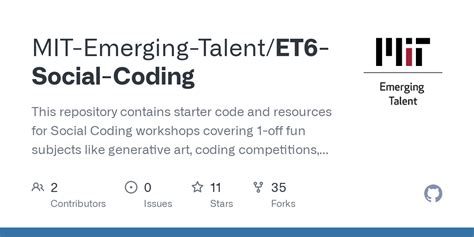 github mit emerging talent et6 social coding this repository
