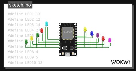 Tugas 1 Led Muhammad Ihsan Abrar Wokwi Esp32 Stm32 Arduino Simulator