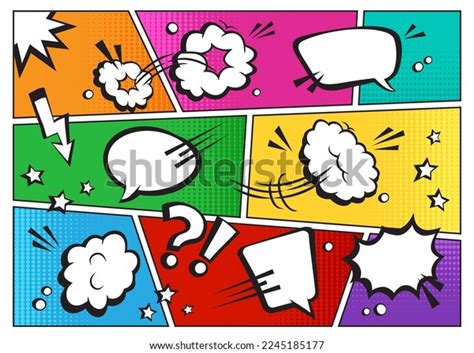 Comic Speech Bubbles Cartoon Balloons On Stock Vector Royalty Free
