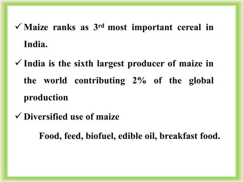 Importance Area Production And Productivity Of Cereals Pptx