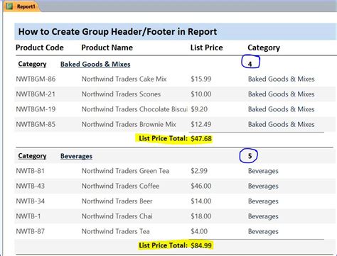 How To Add Group Headerfooter In Report