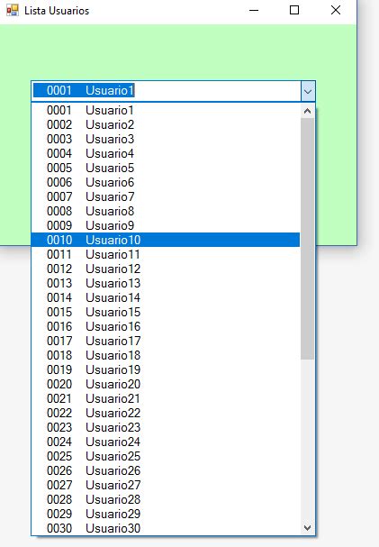 Visual Basic NET ComboBox Multicolumns Visual Studio