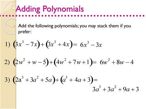 polynomials by ms guarnieri ppt download