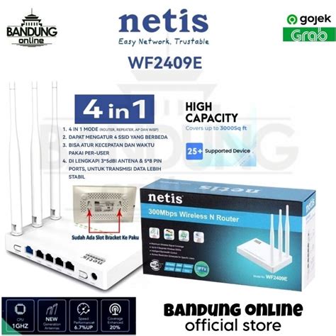 Netis Wf2409e 300mbps Wireless Router 4mode 3antenna Shopee Malaysia