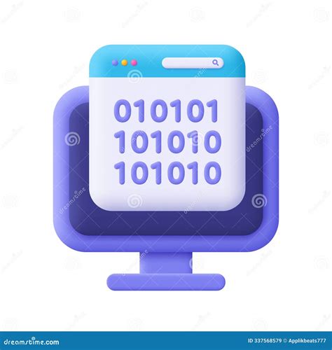 Computer Webpage And Binary Code Web Development Information Technology Programming And Data