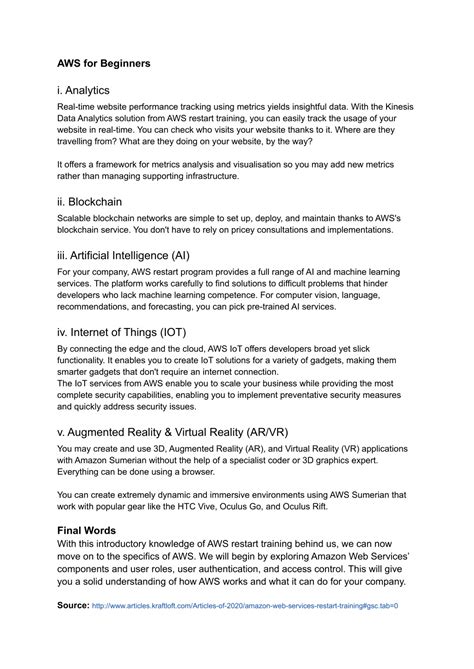 PPT Amazon Web Services Restart Training PowerPoint Presentation Free Download ID