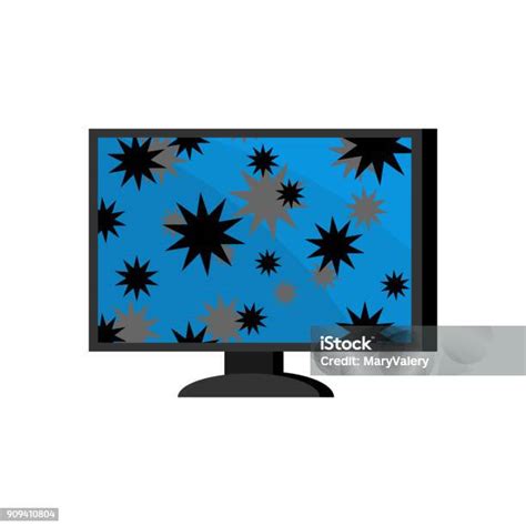 컴퓨터에 바이러스입니다 Pc에 대 한 사이버 공격입니다 차단 된 데이터 프로세서 작동 하지 않습니다 벡터 일러스트 레이 션 0명에 대한 스톡 벡터 아트 및 기타 이미지