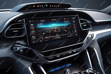 Digital Dashboard Of A Sports Car With Navigation Display Big Screen