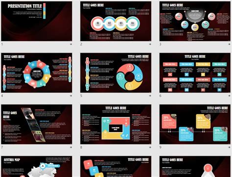 Abstract Dark Red PowerPoint