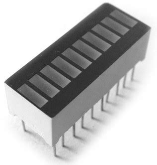 8 10 Segment Red LED Bar Graph Display Led Array Super Bright Red Bargraph With Black Face