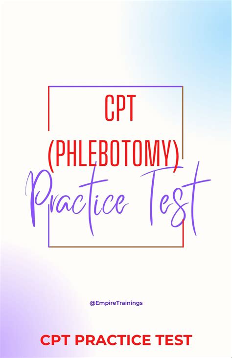 Phlebotomy Practice Test Etsy