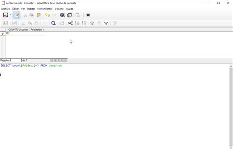 Contando Registros Con Sql En Libreoffice Base V Aplicaciones De Libre Uso