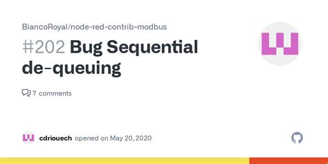 Bug Sequential De Queuing · Issue 202 · Biancoroyalnode Red Contrib