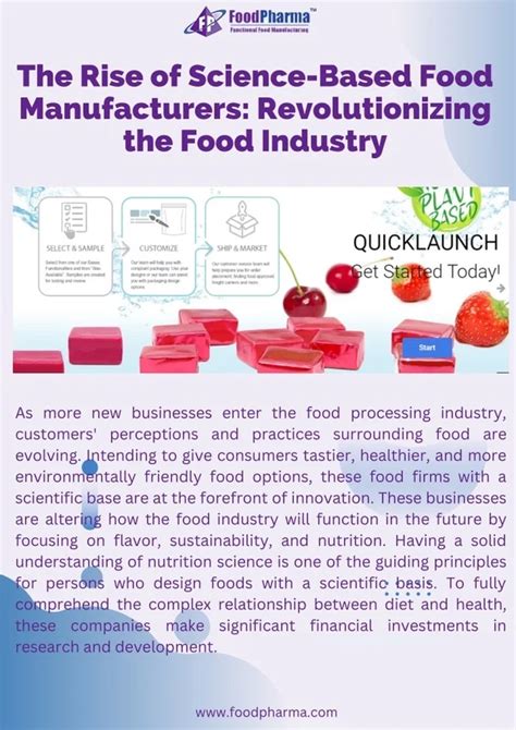 Ppt The Rise Of Science Based Food Manufacturer Revolutionizing The