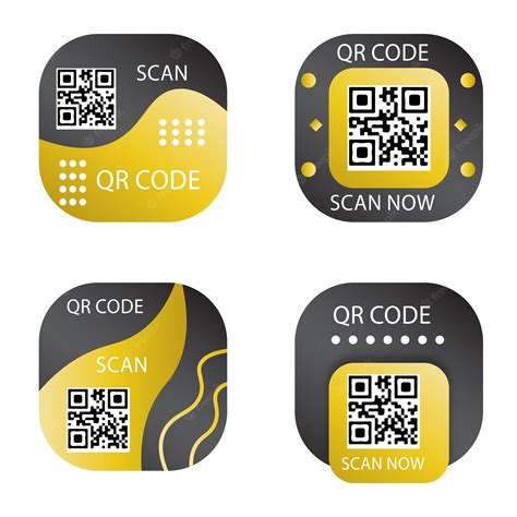 Premium Vector Qr Code Label Set
