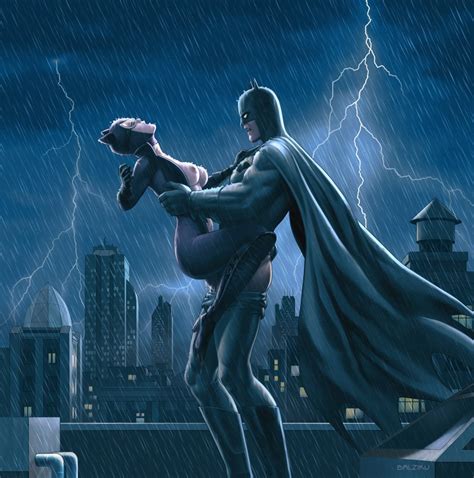 Batman And Catwoman Doing It In The Rain Balziku Dcbatman Rrule34
