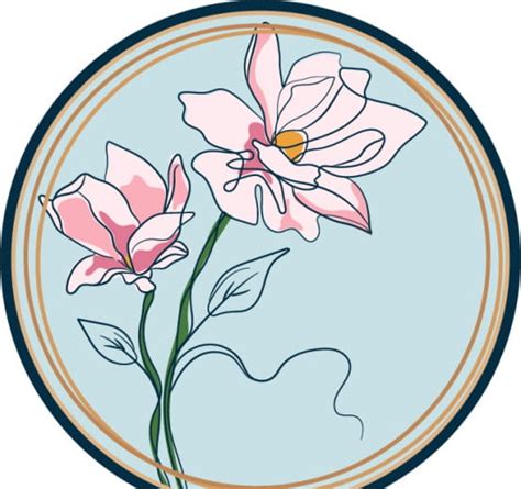 꽃 레이블 템플릿 Handdrawn 스케치 우아한 복고풍 디자인 Eps Ai Uidownload