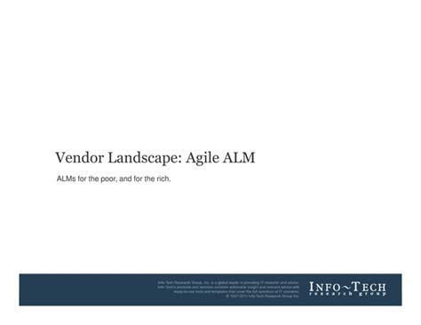 Agile ALM Tool Comparison PPT