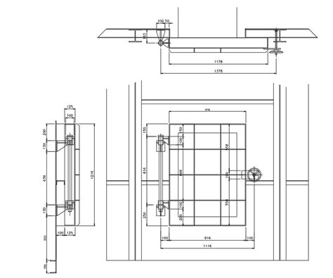 Typical Door Section Of Incinerator Factory In Detail Autocad 2d