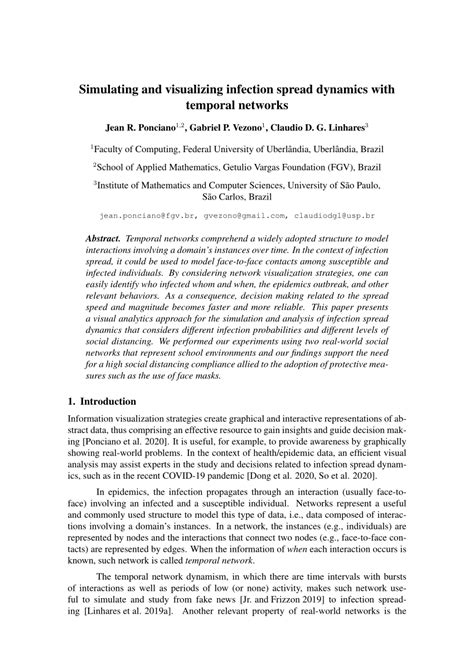 Pdf Simulating And Visualizing Infection Spread Dynamics With