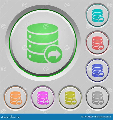 Database Transaction Commit Push Buttons Stock Vector Illustration Of