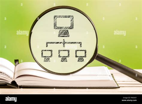Network Analysis With A Pencil Drawing Of A Computer Network In A