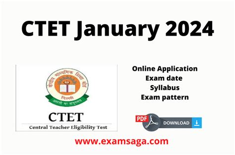 Ctet January 2024 Notification Online Application Form Apply Online