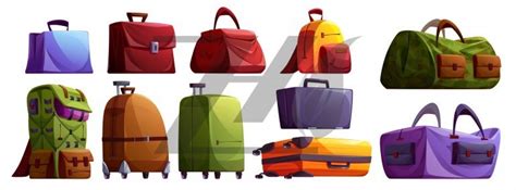 دانلود مجموعه وکتور کارتونی چمدان مسافرتی دانلود رایگان فایل لایه باز