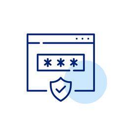 Secure Browser Connection Web Page Password Vector Image