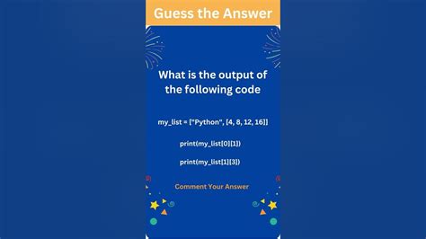 python list answer this question shorts python pythonchallenge youtube