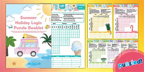Summer Holiday Logic Puzzle Booklet Twinkl Puzzled