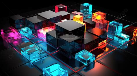 Desain Blok 3d 3d Blok Wallpaper Hd Dari Kubus Berwarna Cerah