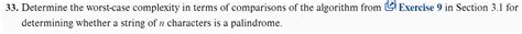 solved 33 determine the worst case complexity in terms of
