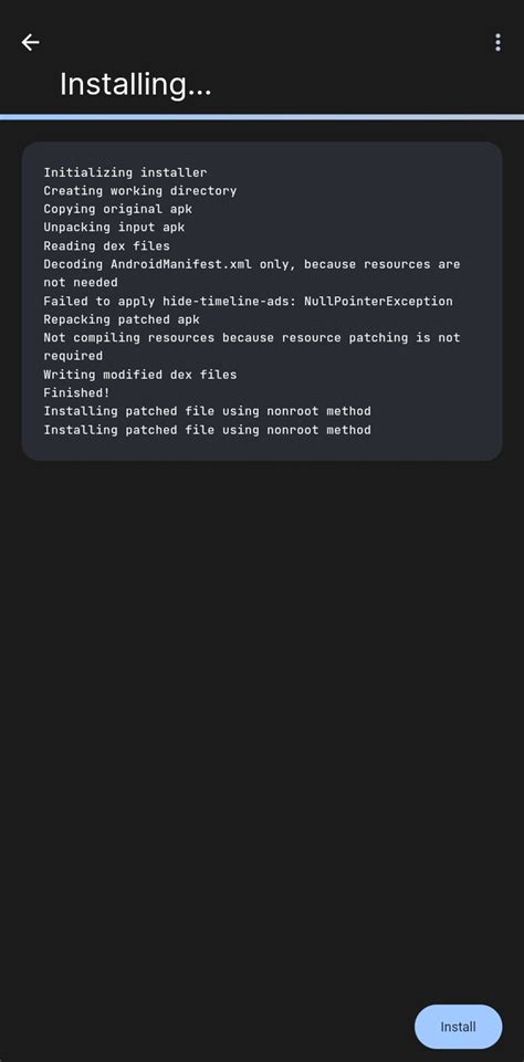Bug Instagram Failed To Apply Patch Hide Timeline Ads