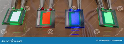 Checking Turn On Small RGB Oled Display On A Probe Station Stock Photo Image Of Screen Small