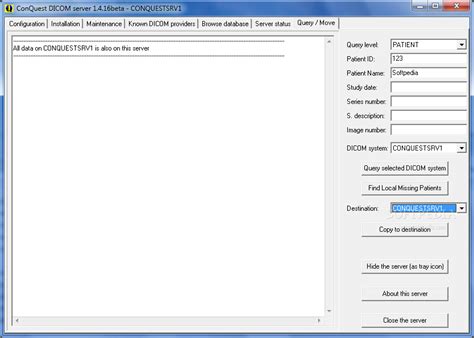 Conquest Dicom Server Download Free Windows 1 4 16 Beta Softpedia