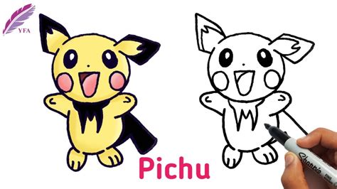 How To Draw Pichu Easy Pokemon Yaazhini Fine Art YouTube