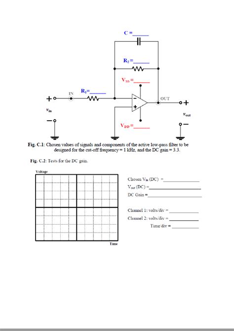 Solved C Design Of An Active Low Pass Filter Design The Chegg