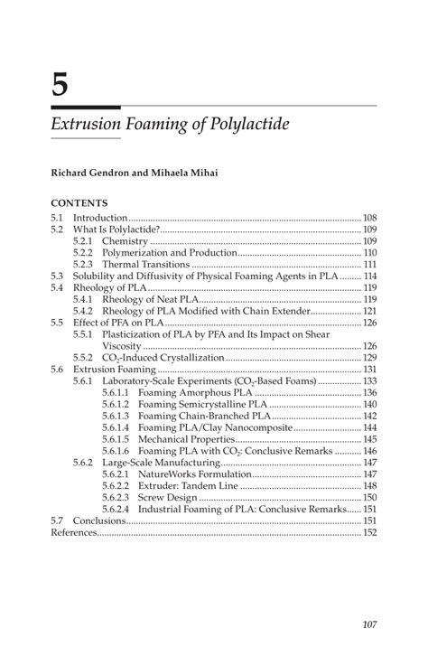 Pdf Chapter Extrusion Foaming Of Polylactide“ In Polymeric Foams Innovations In Processes