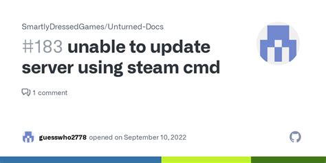 Unable To Update Server Using Steam Cmd · Issue 183