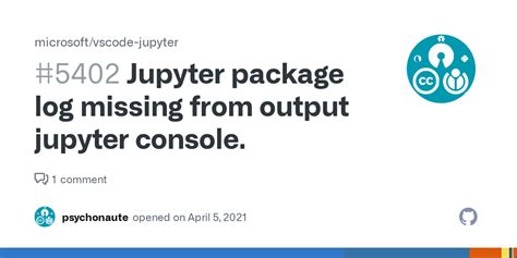 jupyter package log missing from output jupyter console · issue 5402