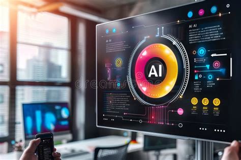 Ai Control Panel With Neon Lights Digital Art Technology Innovation Artificial Intelligence