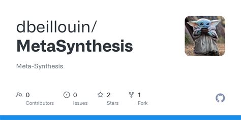 GitHub Dbeillouin MetaSynthesis Meta Synthesis