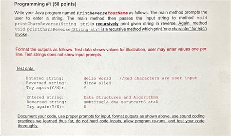 Solved Programming 1 50 Points Write Your Java Program Chegg