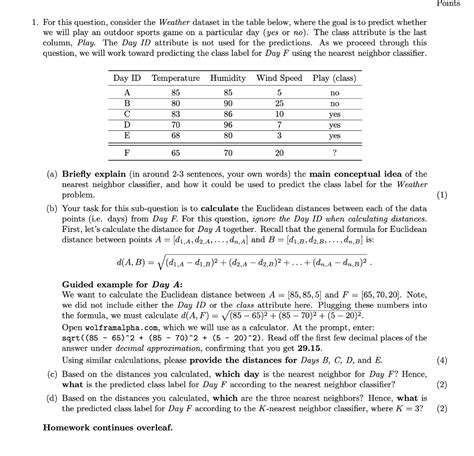 Solved Points For This Question Consider The Weather Chegg Com