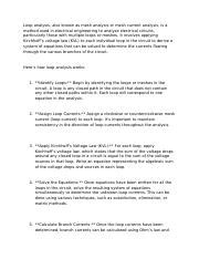 Understanding Loop Analysis In Electrical Engineering Circuits Course Hero