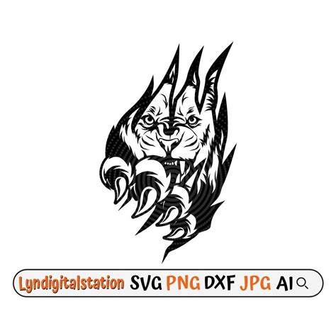 Lion Scratch Theme Svg Lion Claws Clipart Wild Scratch Cut File