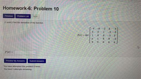 Solved Homework 6 Problem 10 Previous Problem List Next 1